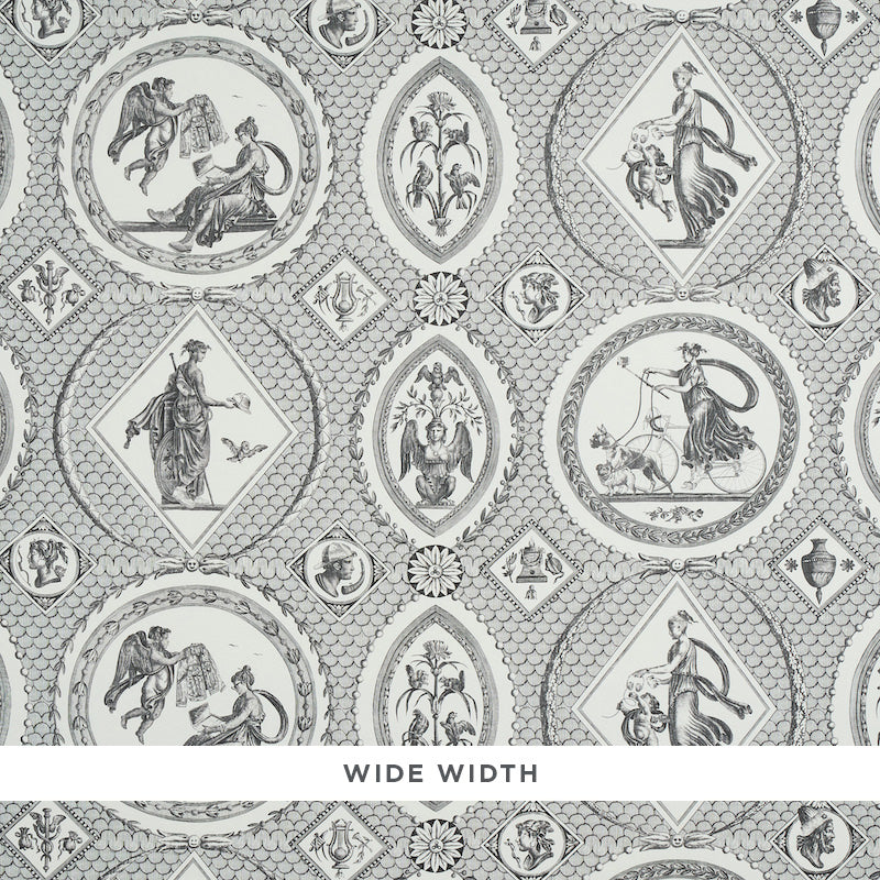 LES SCENES CONTEMPORAINES Black Contemporary Greco-Roman Wallpaper by ...