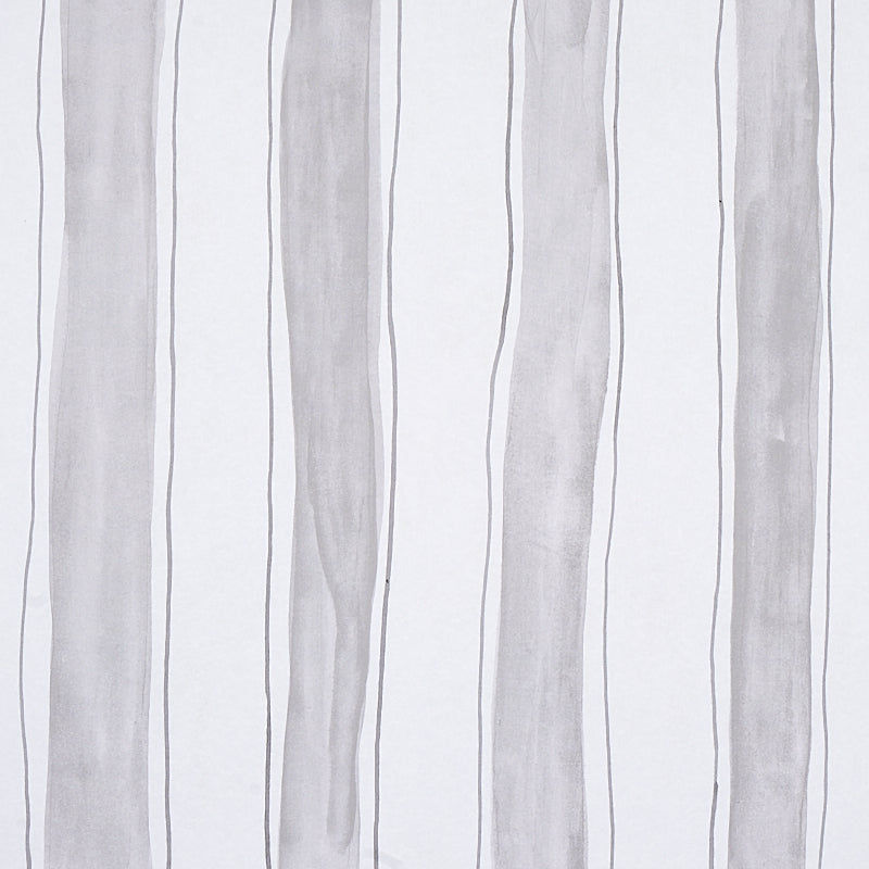 Tracing Stripes Grey Wallpaper by Porter Teleo | Schumacher 5012171 ...
