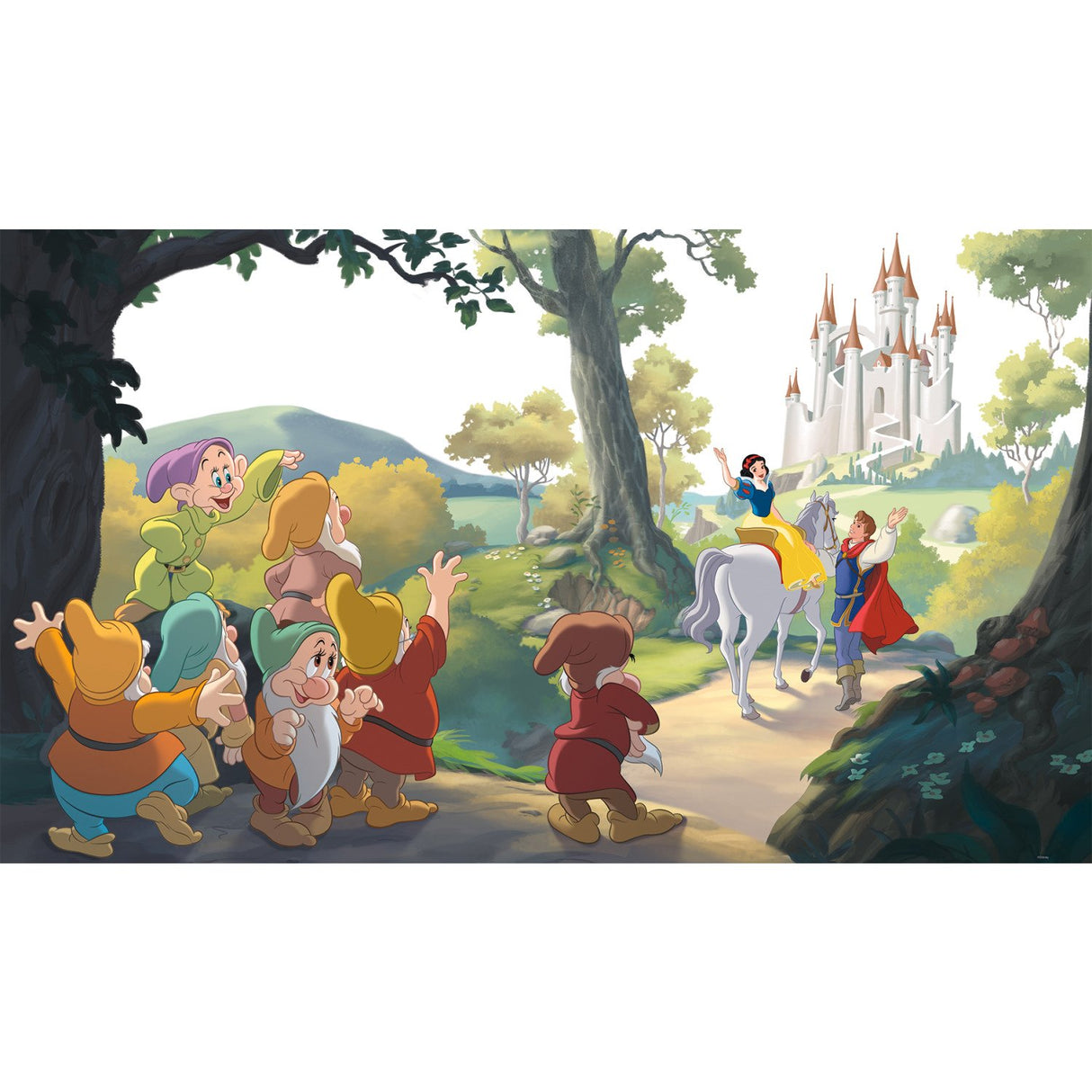 Disney Princess Snow White Happily Ever After Multicolor XL Chair Rail ...