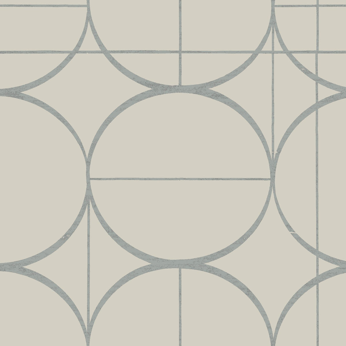 Sun Circles Taupe & Silver Geometric Metallic Non Woven Wallpaper - Yo ...