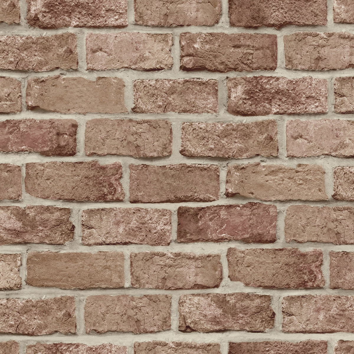 Stretcher Brick Red Peel & Stick Wallpaper with Weathered Masonry Bric ...