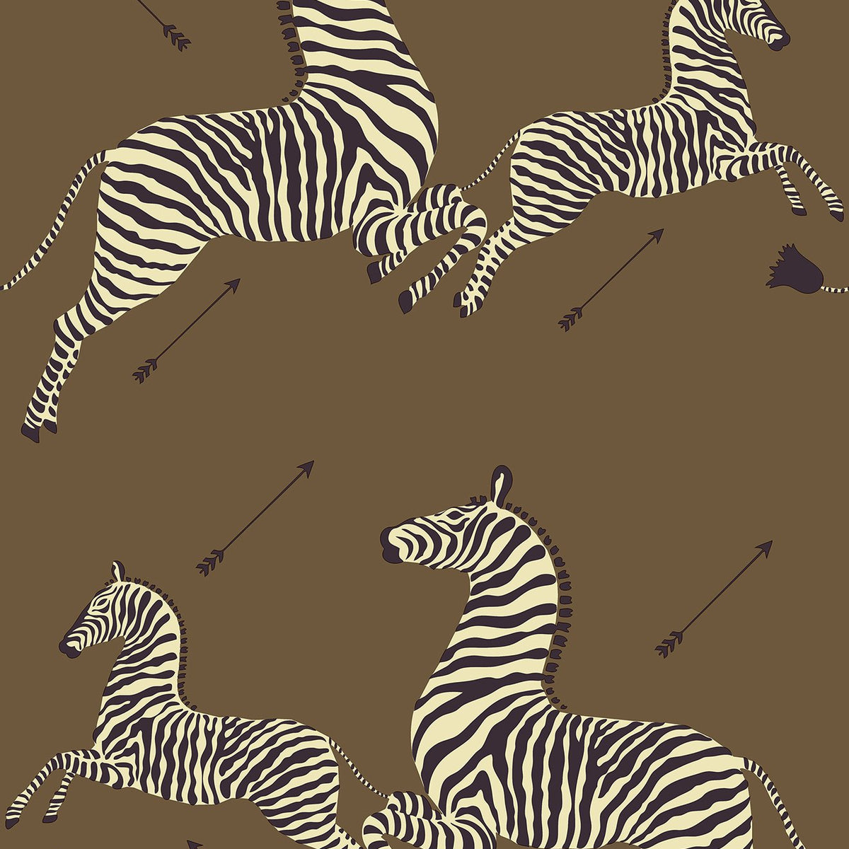 Safari Brown Zebra Safari Scalamandre Self Adhesive Wallpaper with Zeb ...